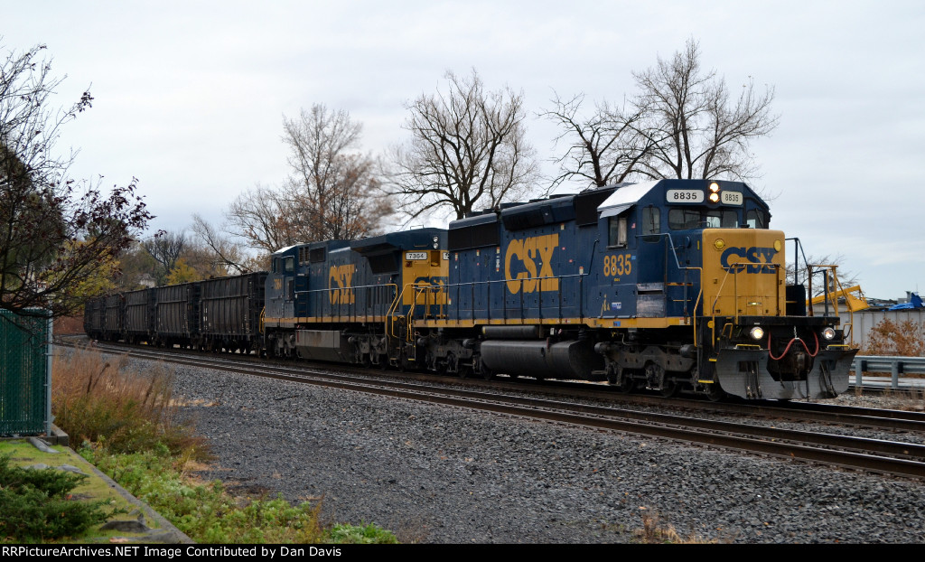 CSX SD40-2 8835 leads Q434-13